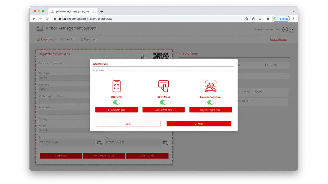 BuilT-In Visitor Management System | Berca Schindler Lifts